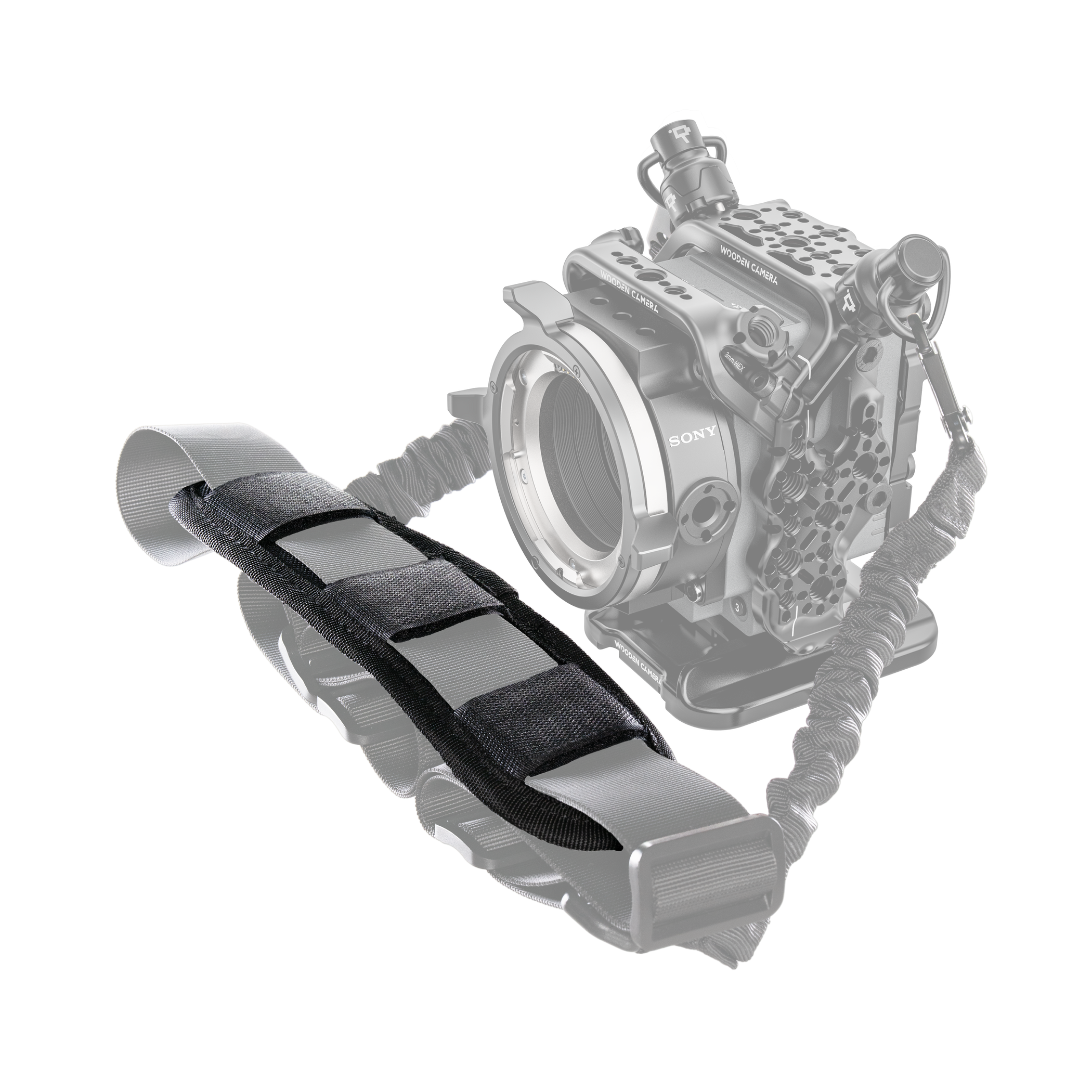 Shoulder Pad for Camera Strap - Mesh, Black - Wooden Camera